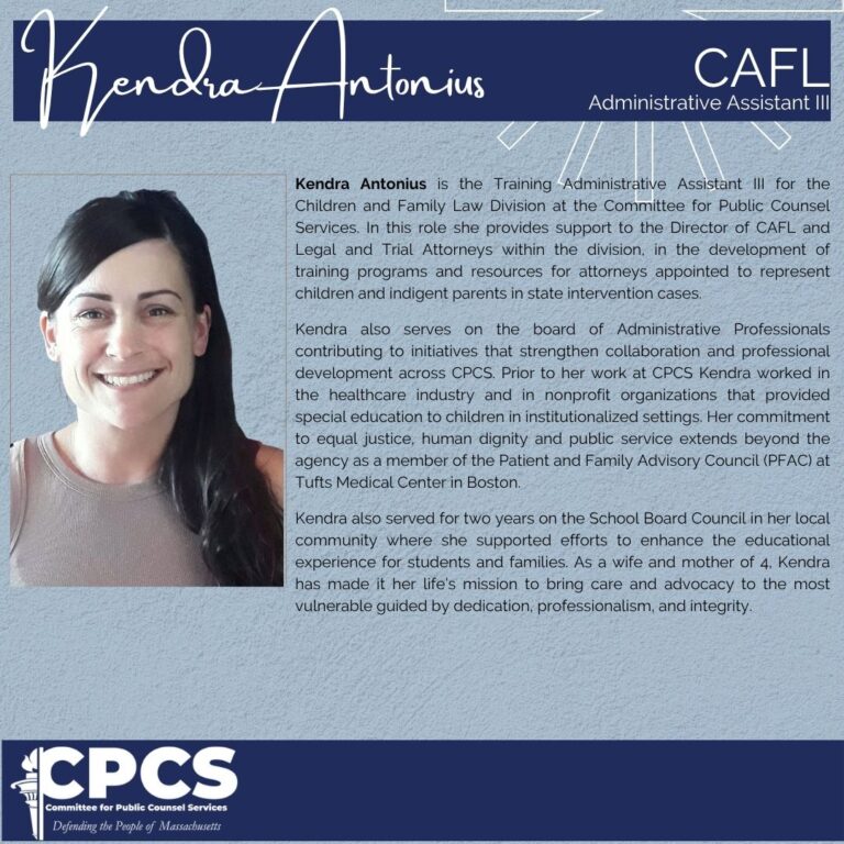 Kendra Antonius - CPCS Website